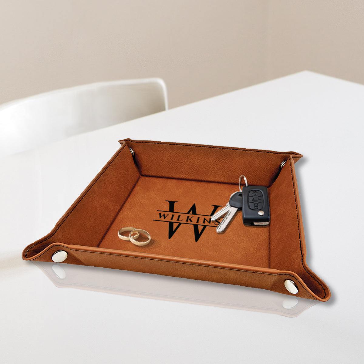 Custom Engraved Valet Tray – Artisan Stamp